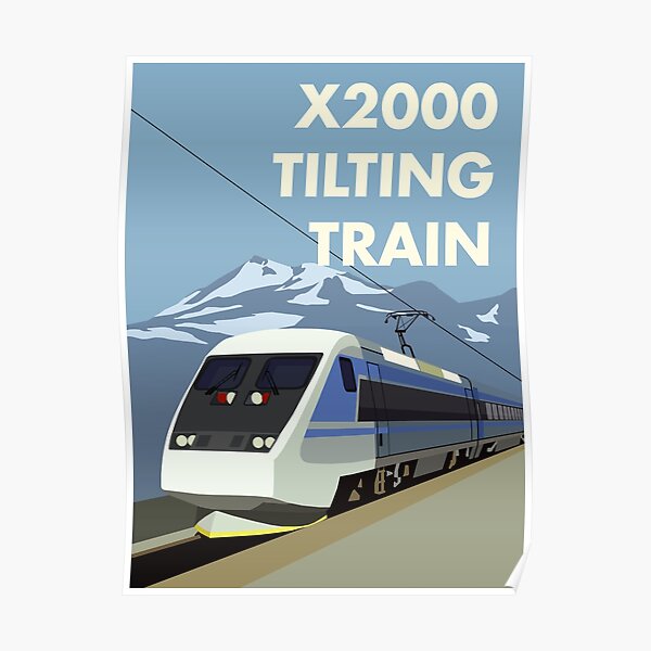 "SJ X2000 Poster" Poster for Sale by SuloLikesTrains | Redbubble
