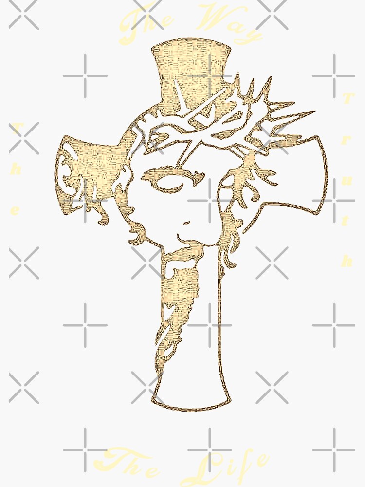 "Jesus Cross The Way Truth Life Bible Quotes" Sticker by hottie30 ...