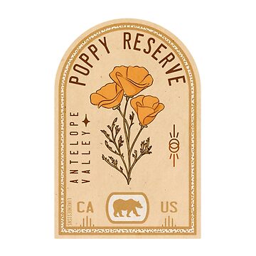 "Antelope Valley Poppy Reserve, California" Sticker for Sale by ...