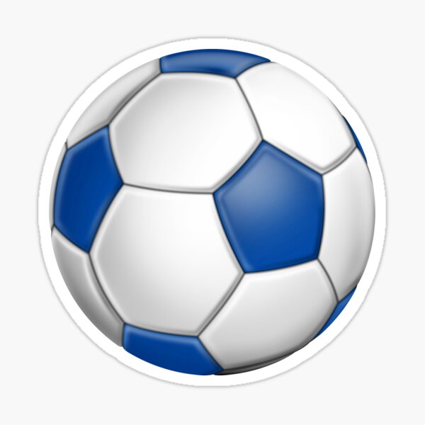 "Blue Soccer Ball Classic Theme" Sticker for Sale by Dauker | Redbubble