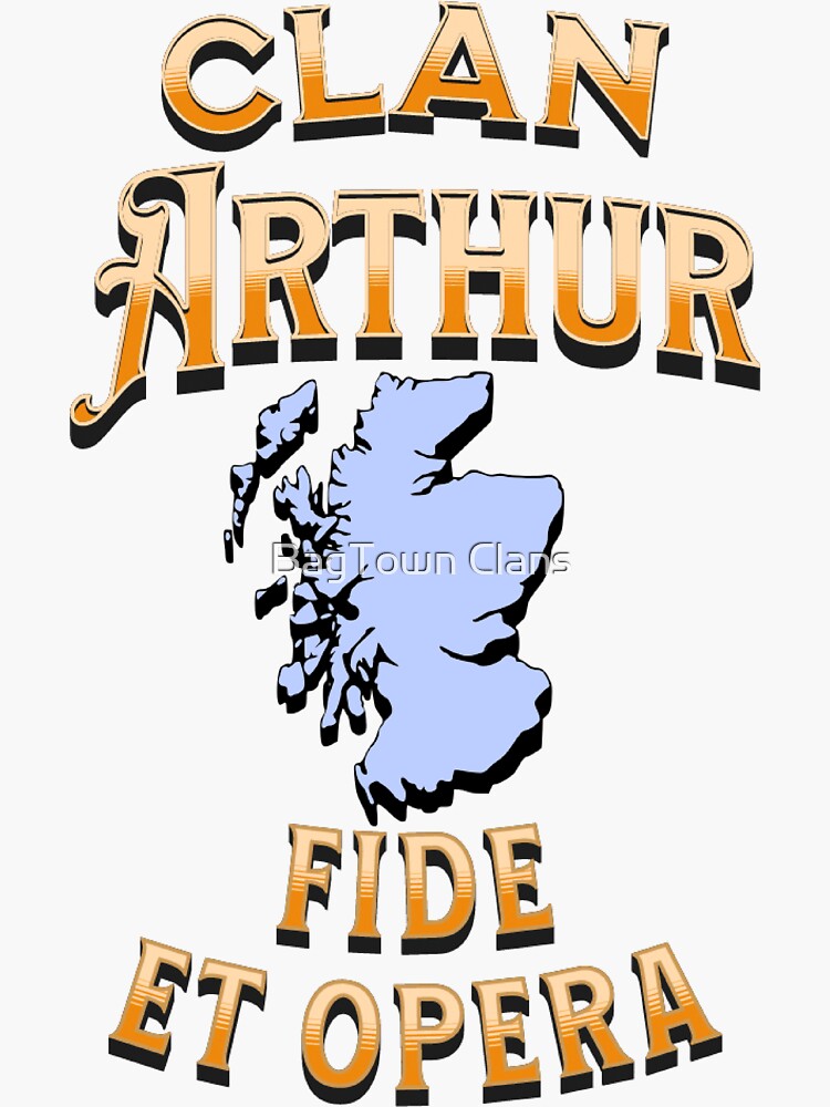 "Clan Arthur Motto Scottish Crest" Sticker for Sale by ljrigby | Redbubble