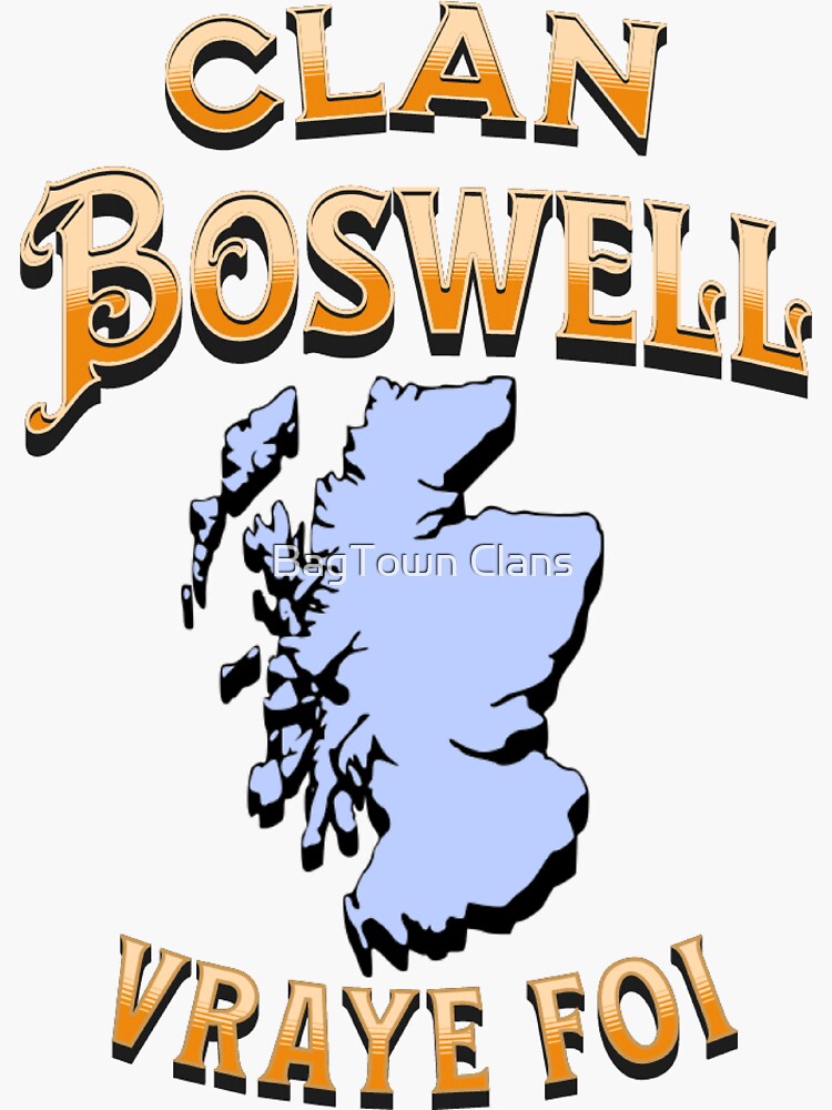 "Clan Boswell Motto Scottish Crest" Sticker for Sale by ljrigby | Redbubble