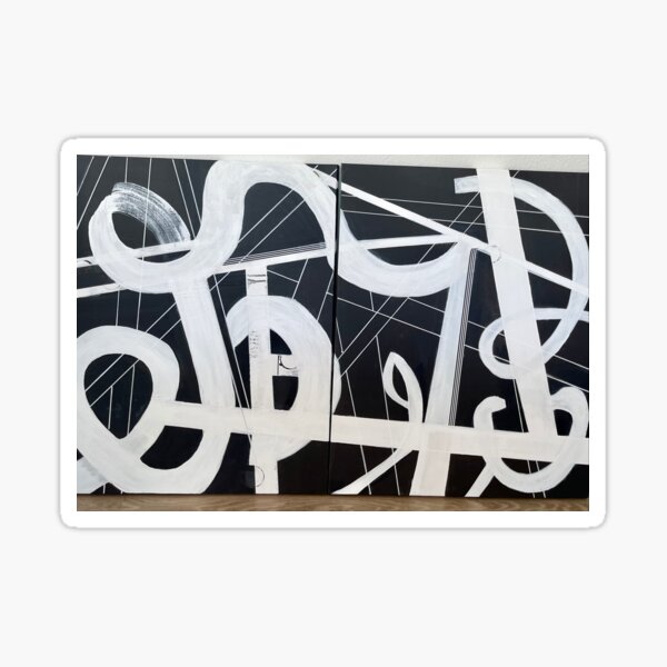 "RIDING THE RAILS" Sticker by KSteinART | Redbubble
