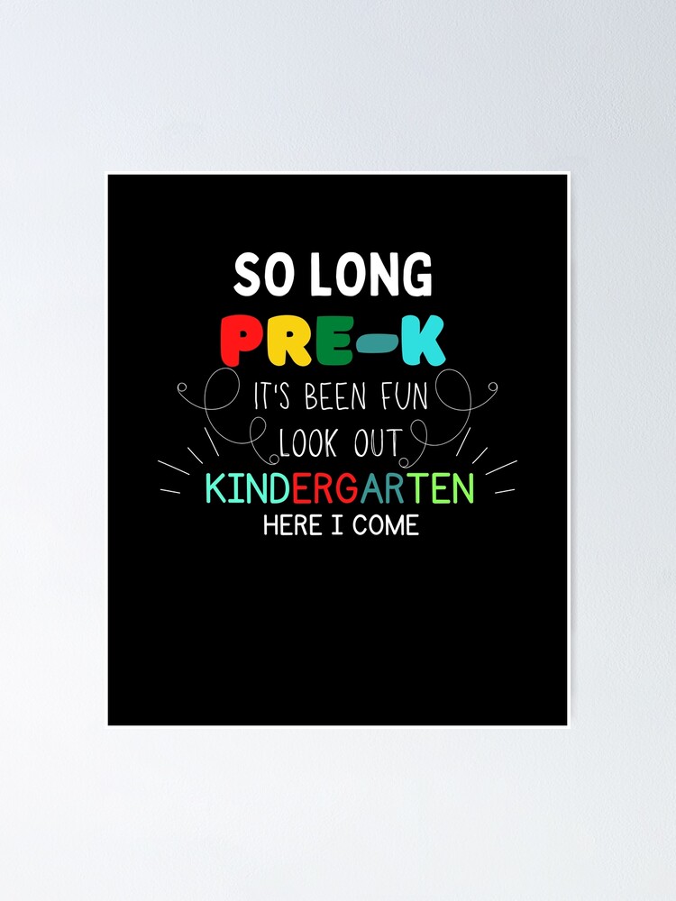 "Pre-K Graduation Kindergarten 1st Grade | Class of 2022 Kids" Poster ...