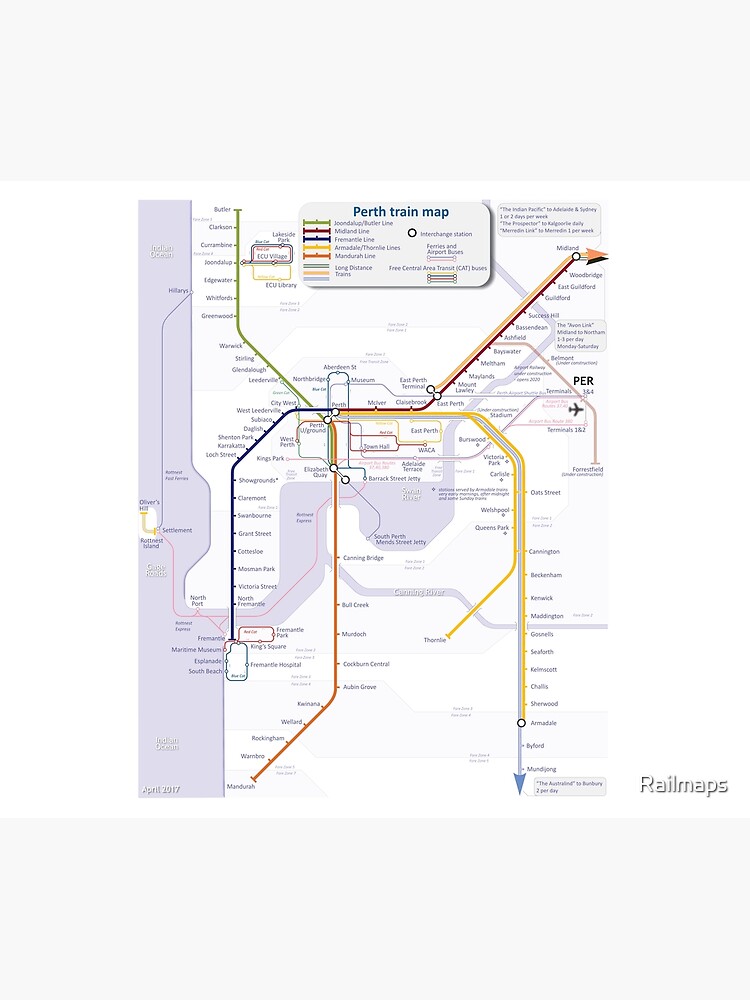 "Perth Train Map" Tapestry by Railmaps | Redbubble