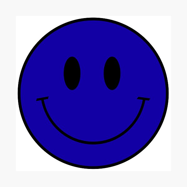 "Dark Blue Smiley Face" Photographic Print for Sale by BahamaBums ...