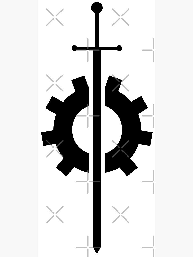 Póster «Emblema de los marginados de la Hermandad del Acero (negro)» de ...