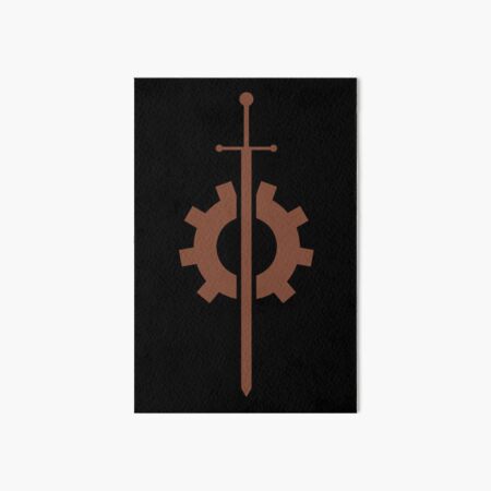 "Brotherhood of Steel Outcasts Emblem (red)" Art Board Print by ...