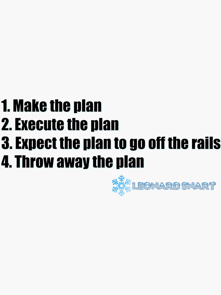 "The Ultimate Plan " Sticker by NickCastellano2 | Redbubble