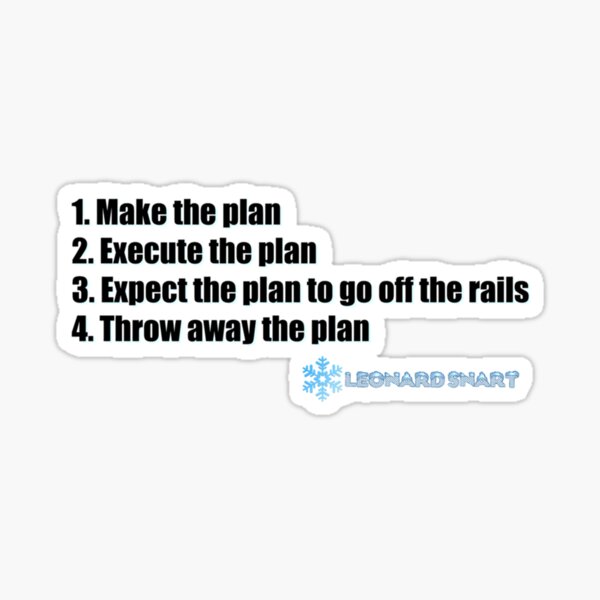 "The Ultimate Plan " Sticker by NickCastellano2 | Redbubble