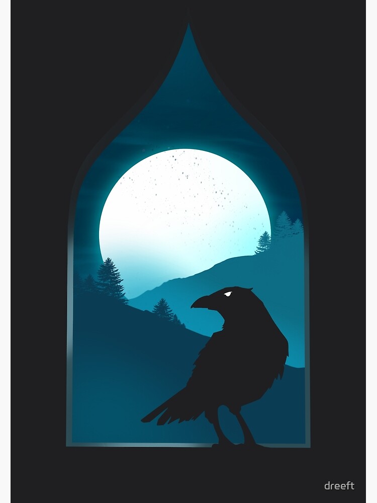 "Raven in the window" Poster by dreeft | Redbubble
