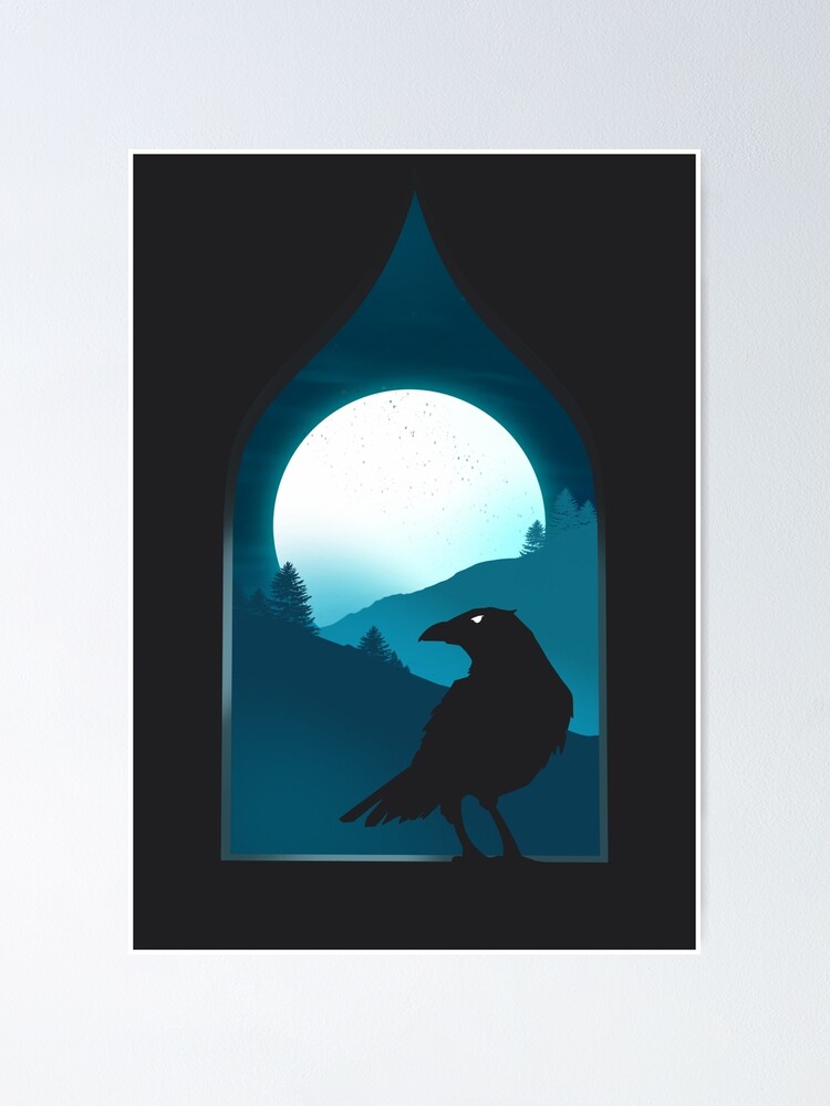 "Raven in the window" Poster by dreeft | Redbubble