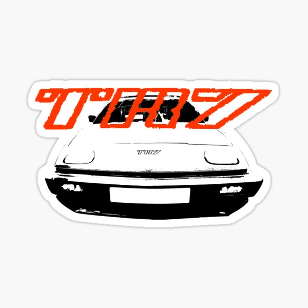 "Triumph TR7 British classic car monoblock black and white with logo ...