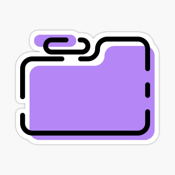 "Cute Purple Folder File Icon" Sticker by fikriazhari37 | Redbubble