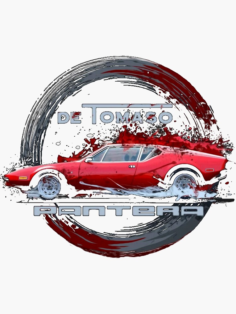 "DE TOMASO" Sticker for Sale by flowersshelby | Redbubble