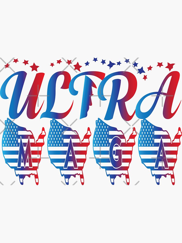 "ULTRA MAGA" Sticker for Sale by Mychap | Redbubble