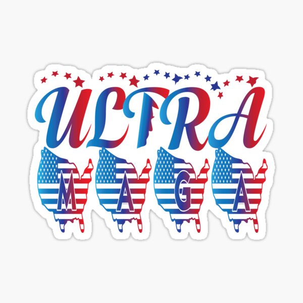 "ULTRA MAGA" Sticker for Sale by Mychap | Redbubble