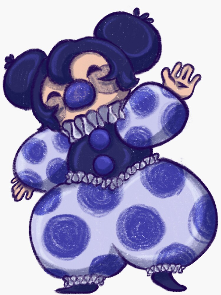 "Blueberry Clown Sticker" Sticker for Sale by JuicedPhrog | Redbubble