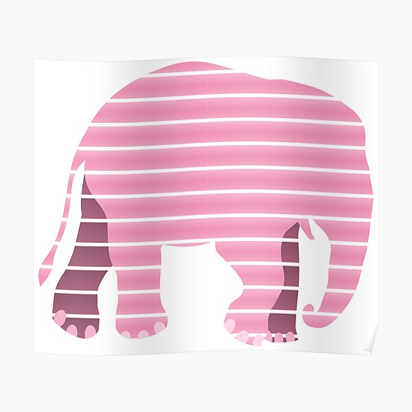 "Pink Elephant" Poster for Sale by waiwarna | Redbubble
