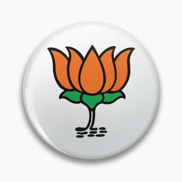 "BJP Lotus Design Narendra Modi India BJP Supporter" Pin for Sale by ...