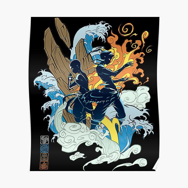 "Avatar the last airbender Two Avatars" Poster for Sale by Dinahroeder ...