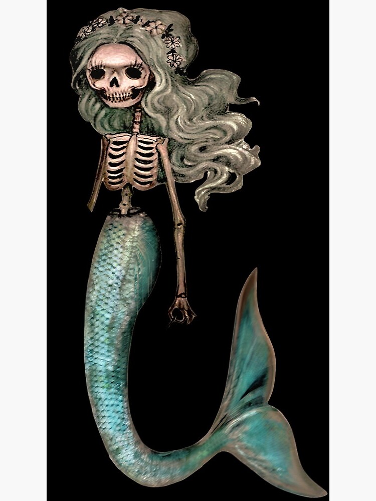 "Skeleton mermaid" Art Print for Sale by BURPdesigns | Redbubble