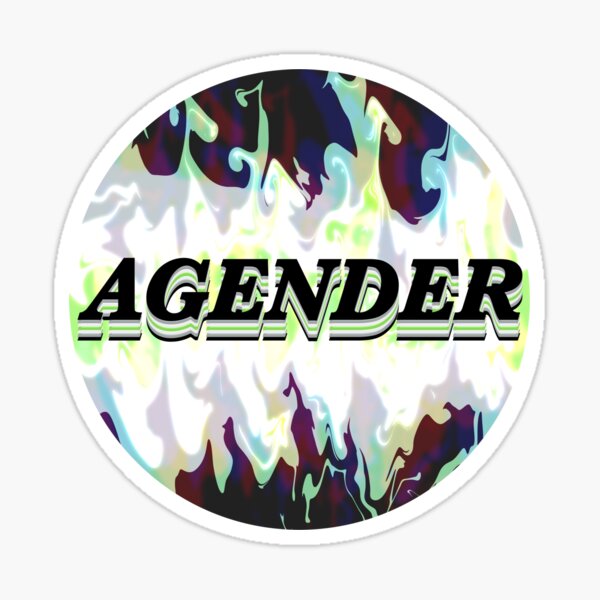 "Agender Pride Flag Design With Background" Sticker by JaxSabertooth ...