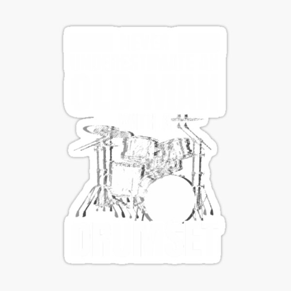 "Drums Music Drummer Band Gift Drum Set" Sticker for Sale by ...