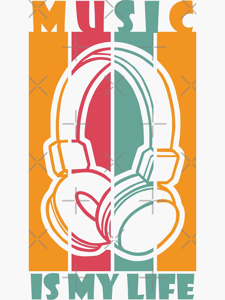 "Music is my life" Sticker for Sale by soulinseoul | Redbubble