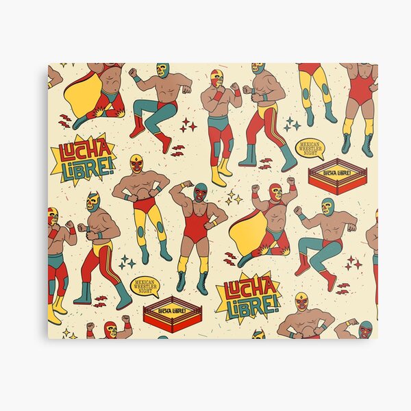 "Lucha Libre Seamless Pattern.Luchadores Heroes. Mexican Wrestler Night ...
