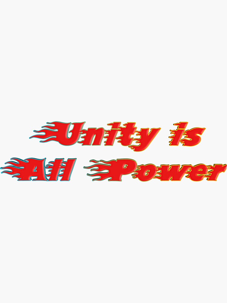 "Unity power" Sticker for Sale by SPREALSTORE | Redbubble