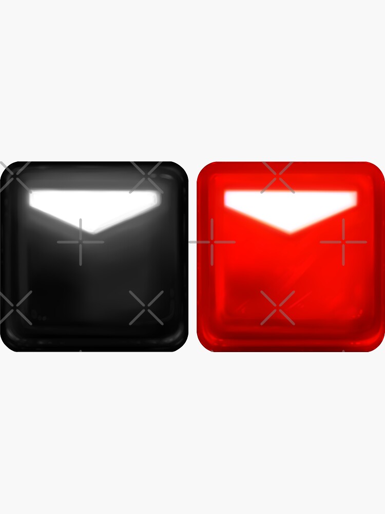 "Beat Saber Block Pattern 2022 - Crimson Red & Black" Sticker for Sale ...