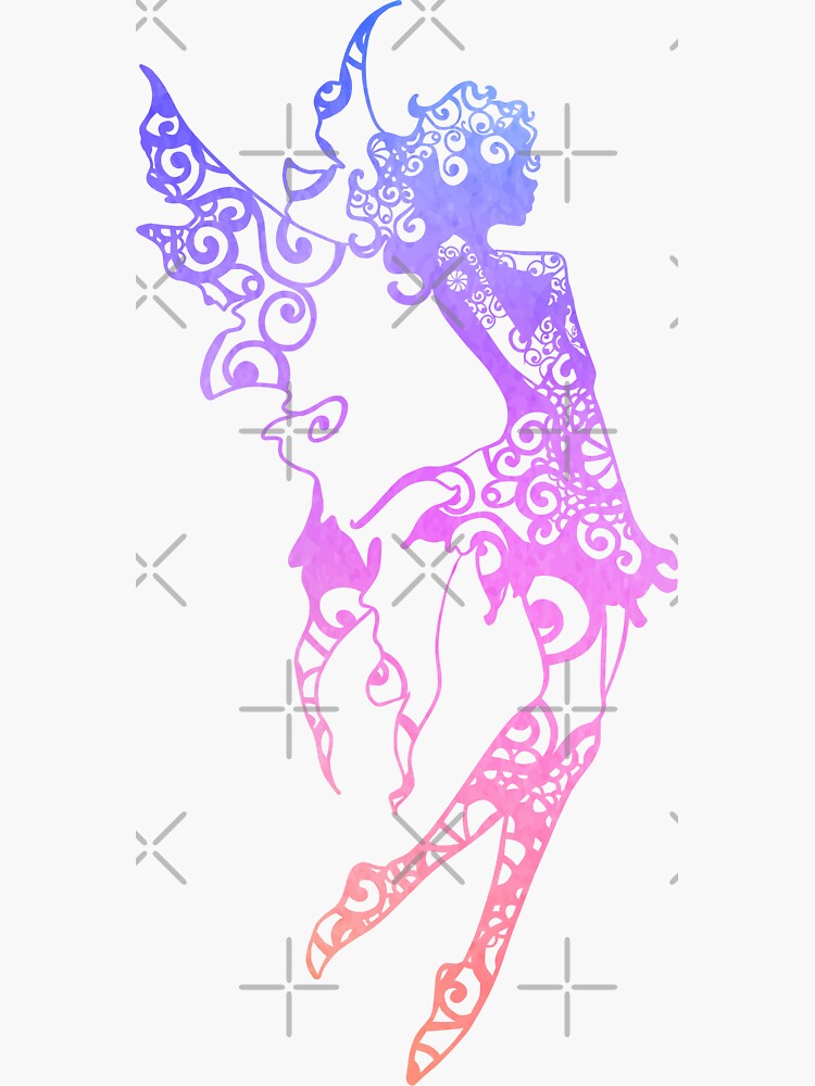 "Fairy like Tinkerbell Colorful Fairytale Fairytail Papercut Mandala ...
