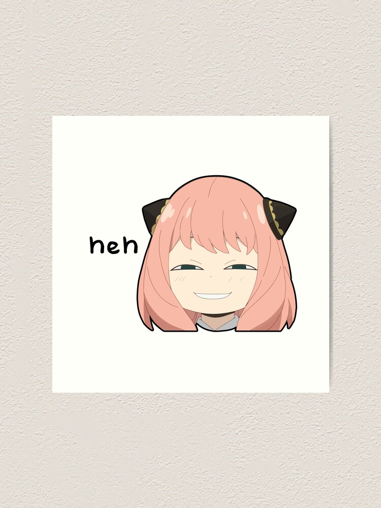 "Anya Forger "heh" funny face Spy x Family " Art Print for Sale by ...