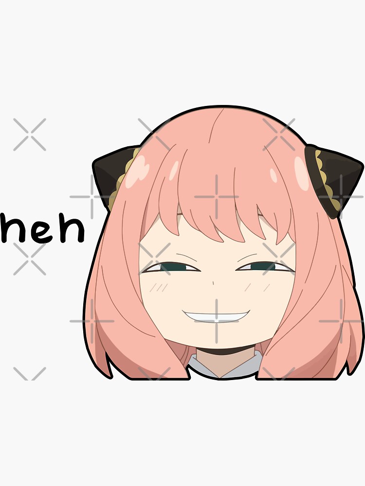 Pegatina «Anya Forger "heh" cara graciosa Spy x Family» de Alicia-Lee ...