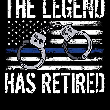 "Funny Retirement US Flag Retired Cop American Police Officer" Art ...