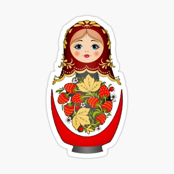 "Beautiful Matryoshka Russian Nesting Doll Short-Sleeve Black , Russian ...