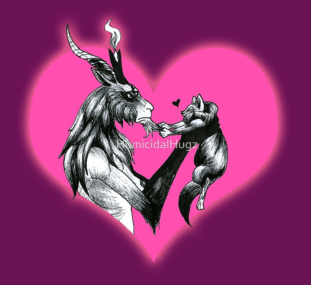 "Baphomet and a Love of Cats" by HomicidalHugz | Redbubble
