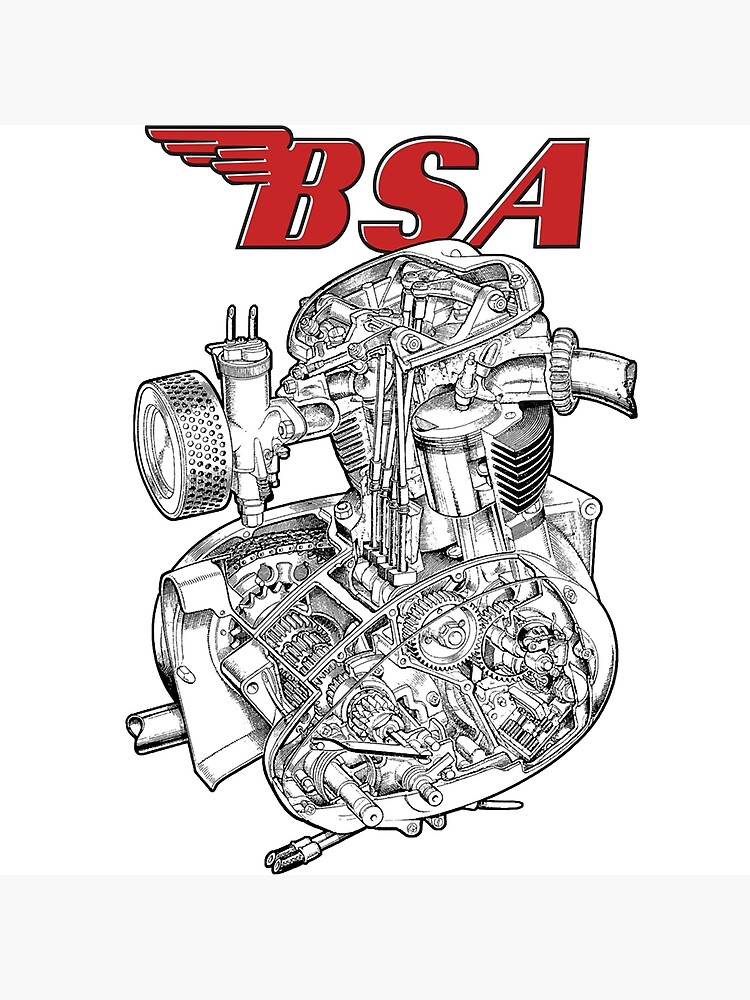 "BSA Emblem A50 Engine" Poster for Sale by Buteedri11 | Redbubble