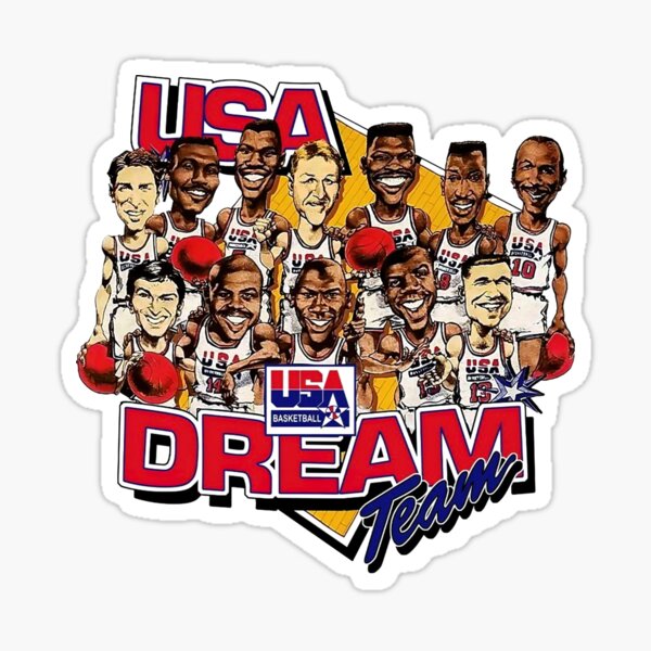 "USA DREAM TEAM" Sticker by JarrettZulau | Redbubble