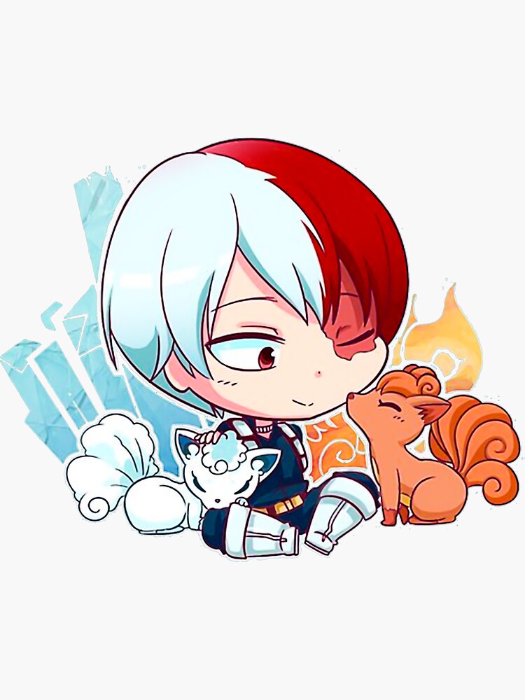 "My Hero Academia Shoto Todoroki Chibi - MHA" Sticker by Susannayden ...