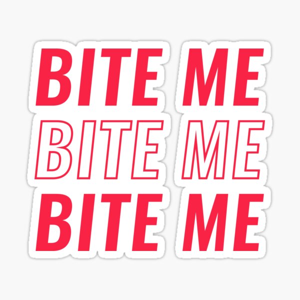 "Bite Me - Avril Lavigne" Sticker by DesignByKaybi | Redbubble