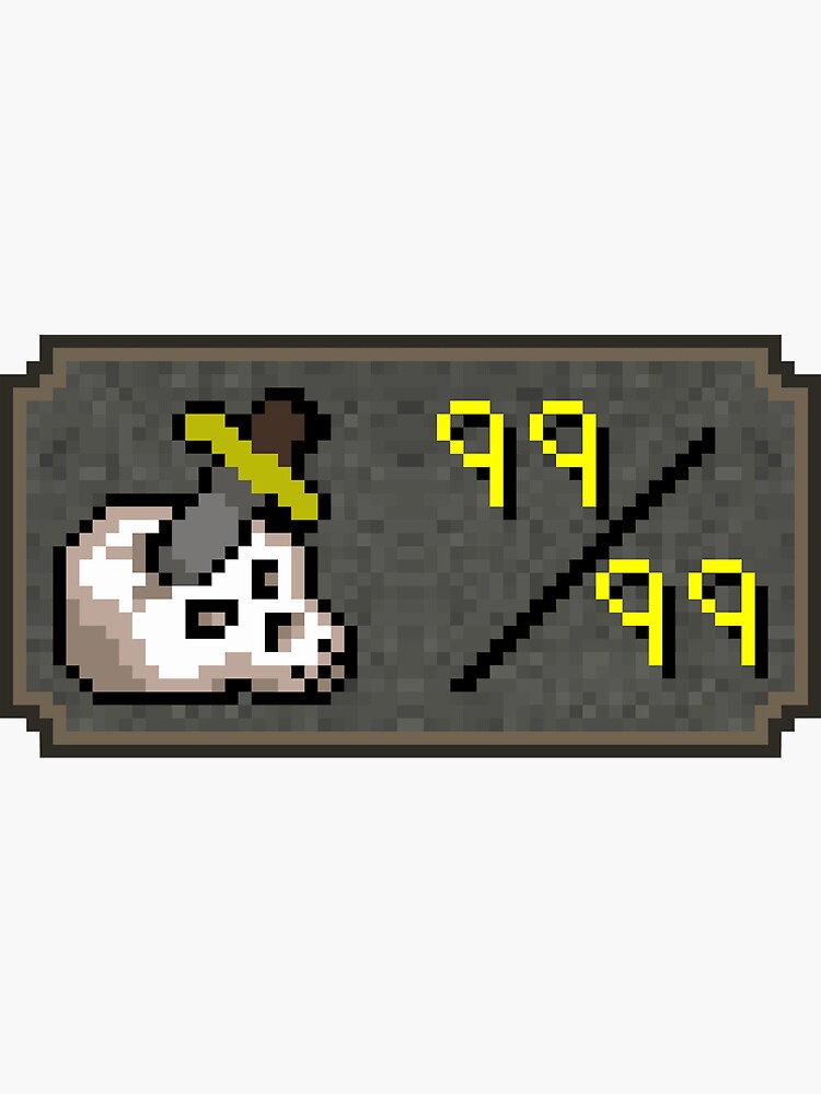 "Level 99 Slayer - Runescape" Sticker by EnjoyMyDesigns | Redbubble