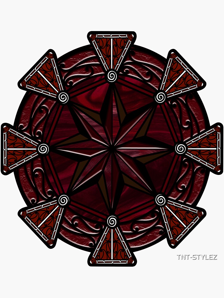 "TNT - EIGHT POINTED STAR - RED" Sticker by TNT-STYLEZ | Redbubble