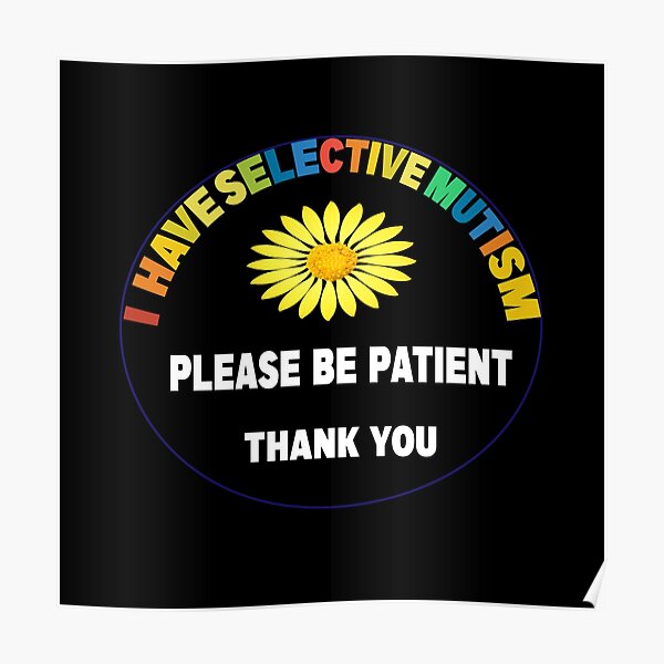 "selective mutism" Poster for Sale by Marwa-Design1 | Redbubble