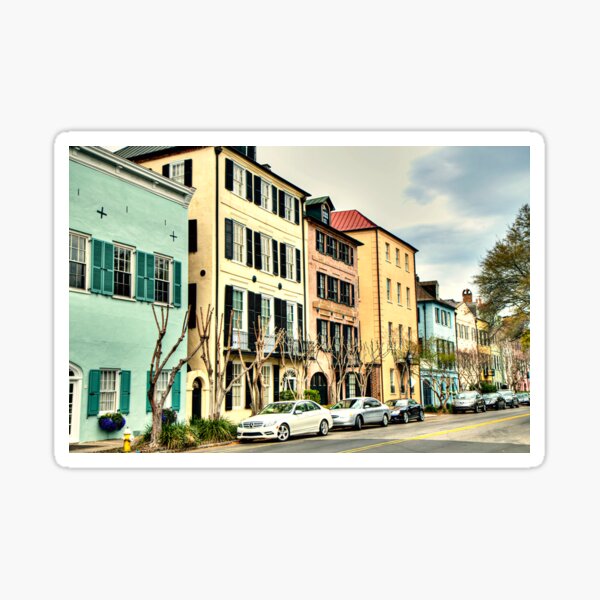 "Rainbow Row" Sticker by Kadwell | Redbubble