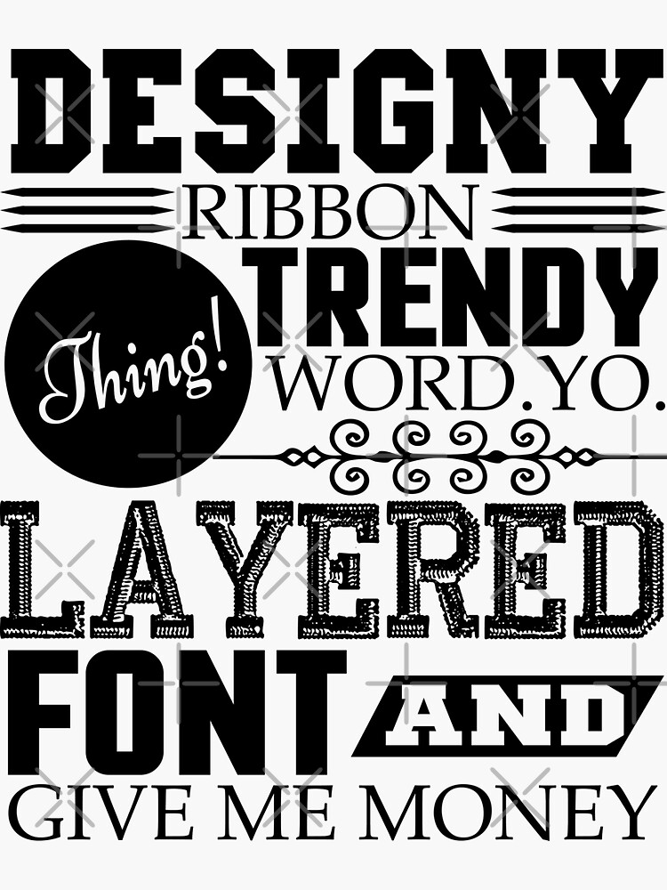 "Designy" Sticker for Sale by RubtifyWonders | Redbubble