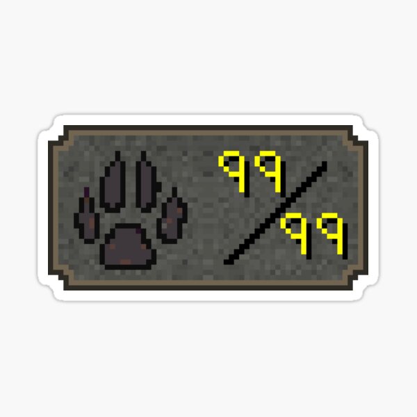 "Level 99 Hunter - Runescape" Sticker for Sale by EnjoyMyDesigns ...