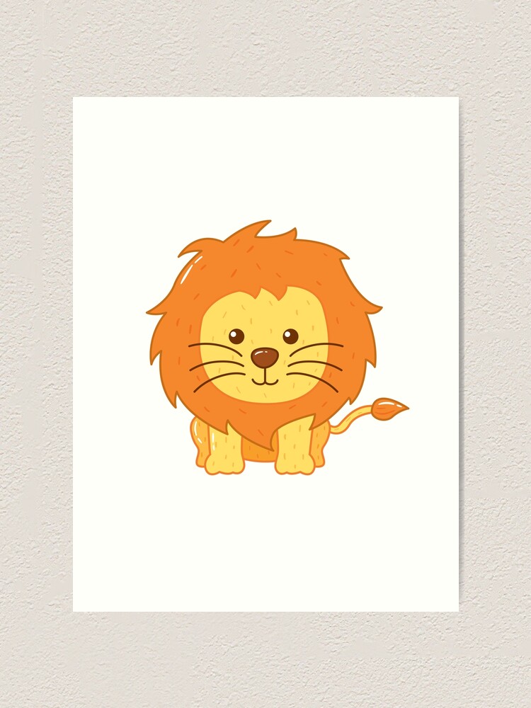 "Cute Lion for Kids" Art Print for Sale by vladocar | Redbubble