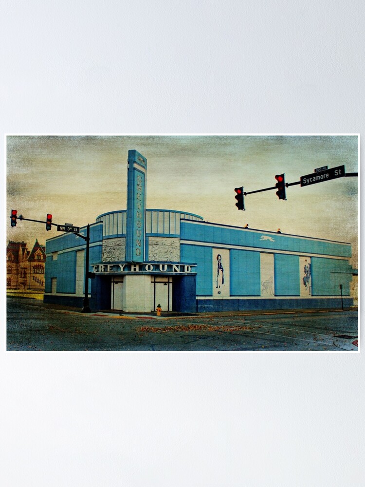 "Old Greyhound Bus Station" Poster for Sale by SandyK | Redbubble